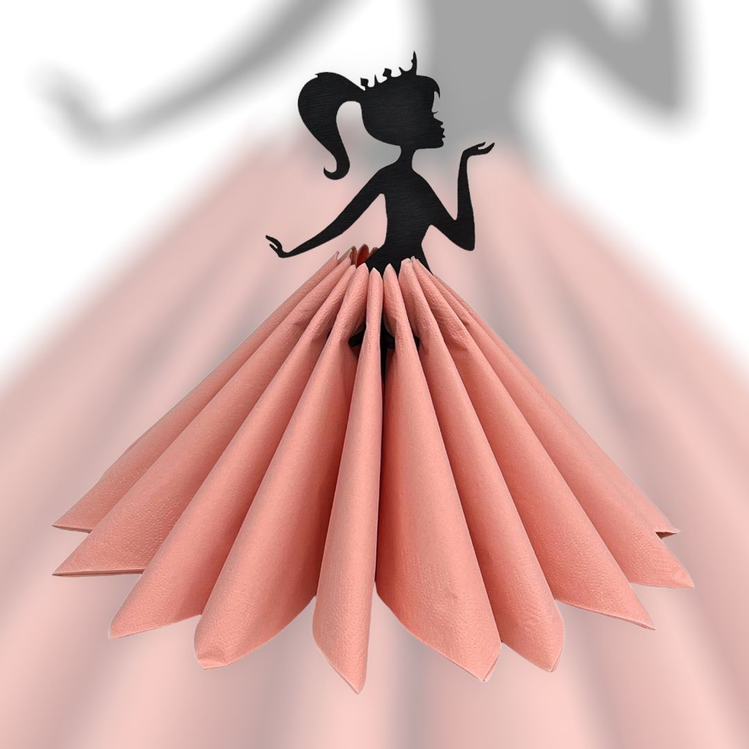 DanDiBo napkin holder black vintage wooden 28 cm napkin holder girl ...