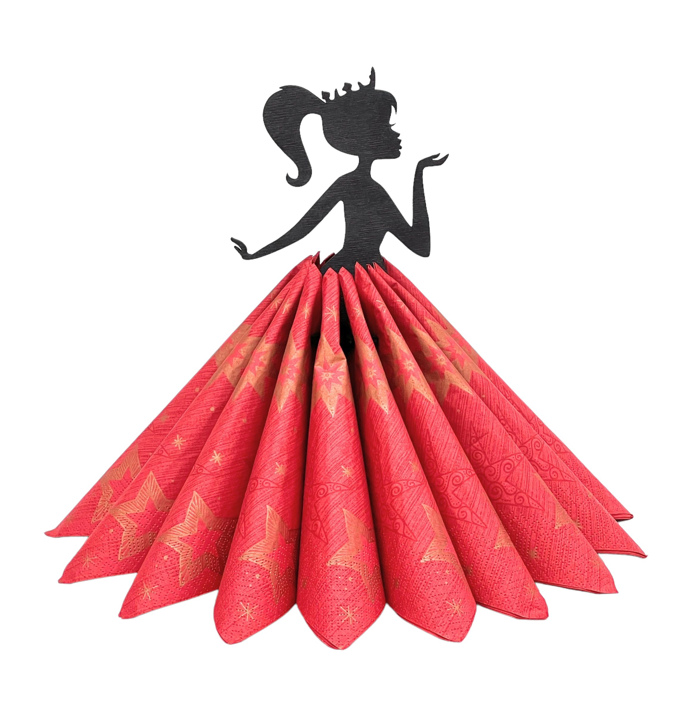 DanDiBo napkin holder black vintage wooden 28 cm napkin holder girl ...